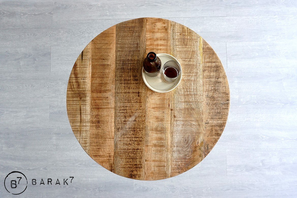 Table restaurant ronde industrielle bistrot 60 cm