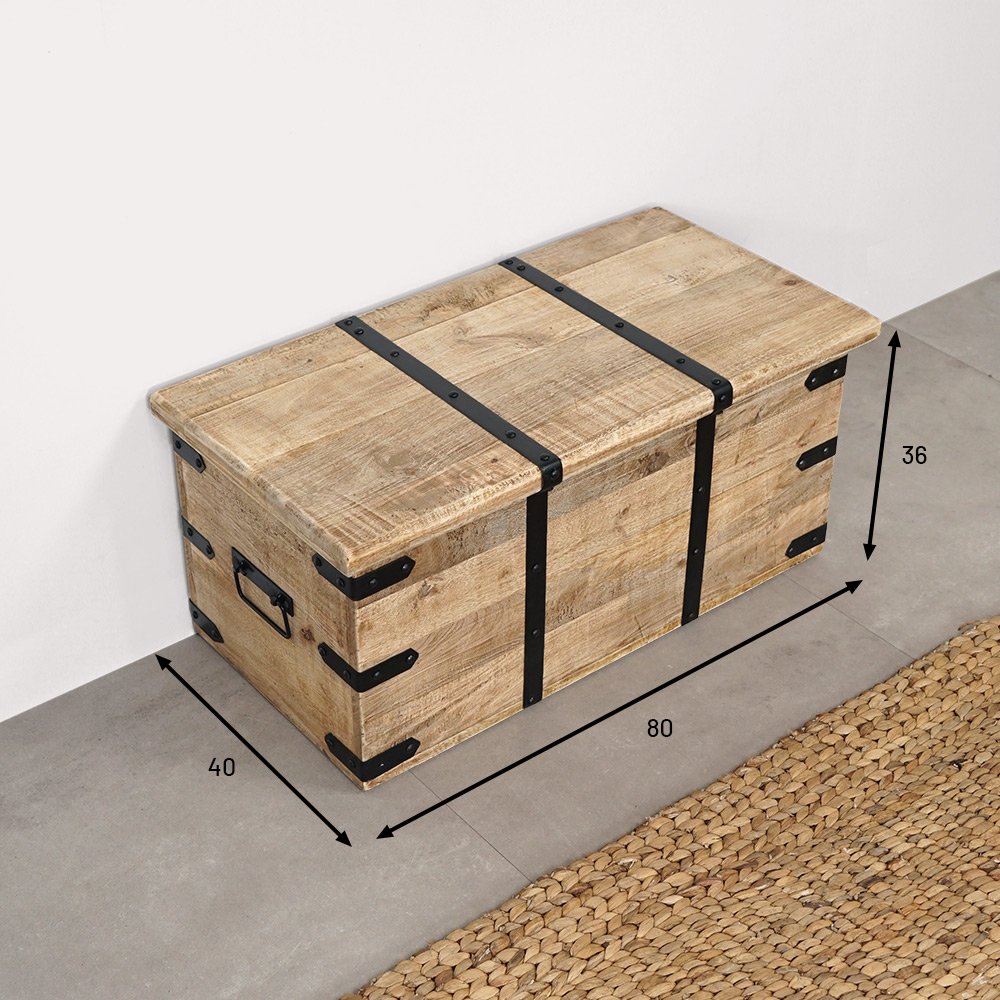 Coffre de rangement en bois